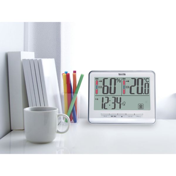 LOHACO - タニタ（TANITA）デジタル温湿度計 TT-538-WH 1個