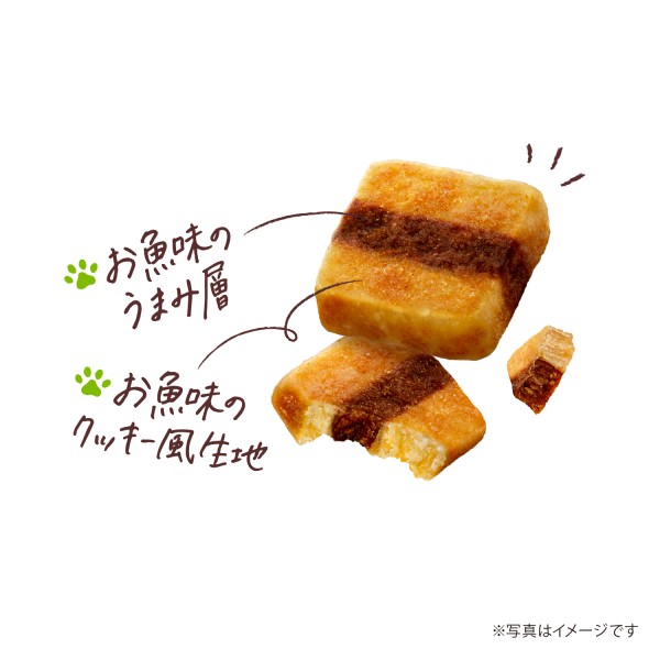 LOHACO - 銀のスプーン 三ツ星グルメ お魚味クッキーサンド シーフード 国産 24g（6g×4袋）2個 キャットフード 猫 おやつ